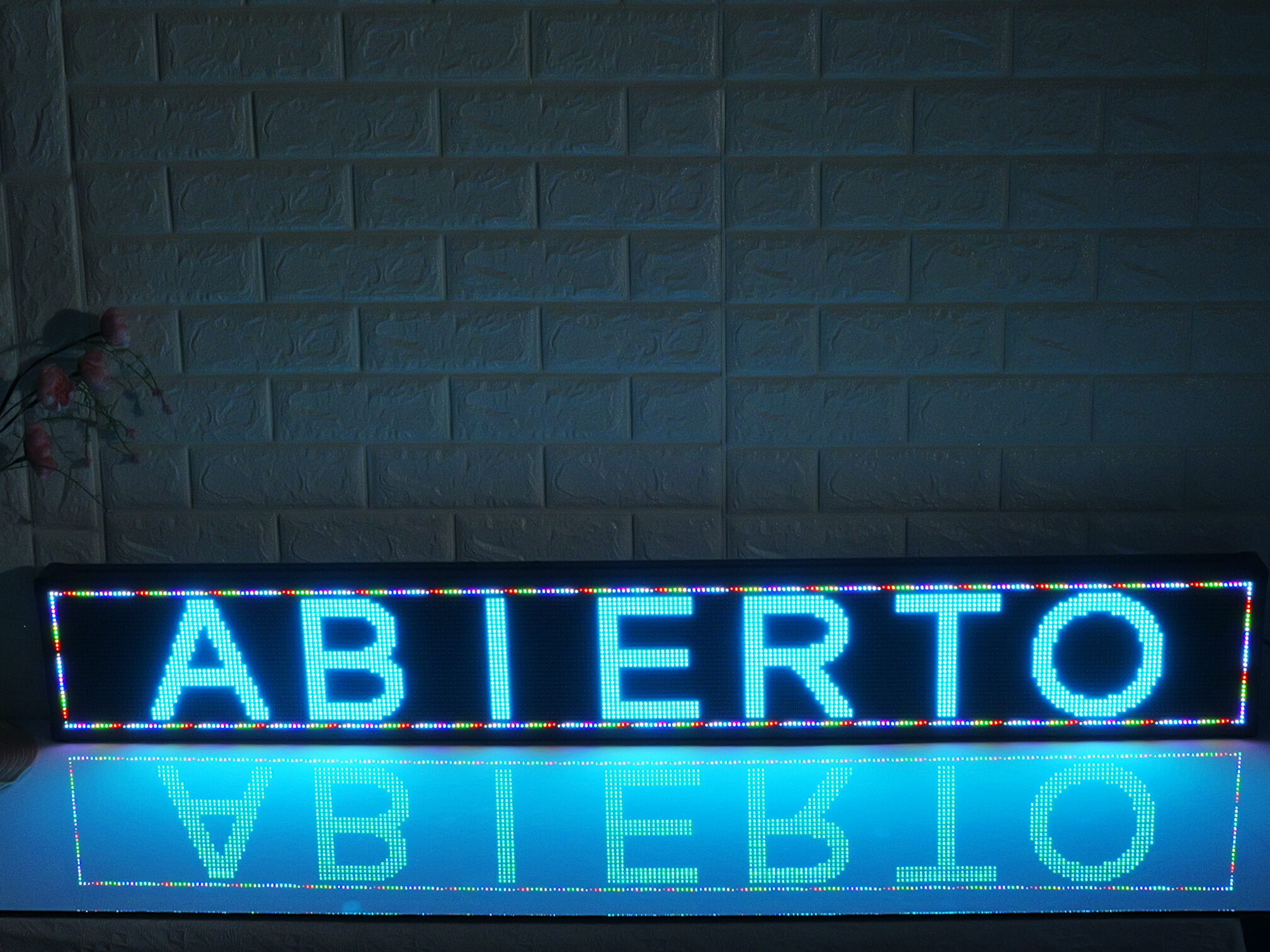 135x20cm P10 RGB Color LED Editable Subtitle Scrolling Screen ...