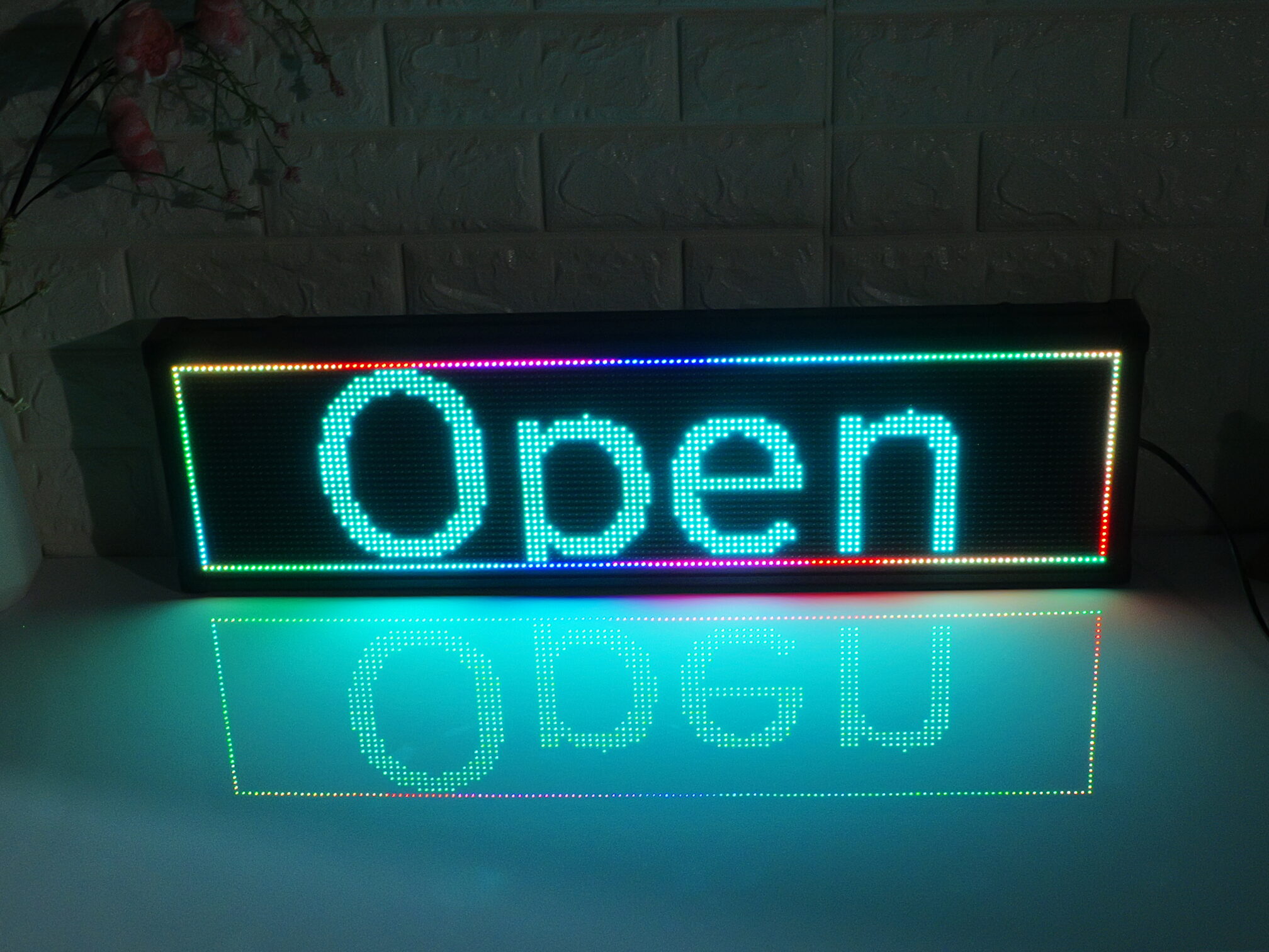 70x20cm P5 RGB Color LED Editable Subtitle Scrolling Screen - stledsign.com